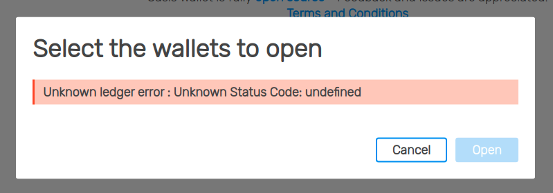Improve error when ledger is connected but Oasis app not open · Issue #376 · oasisprotocol ...