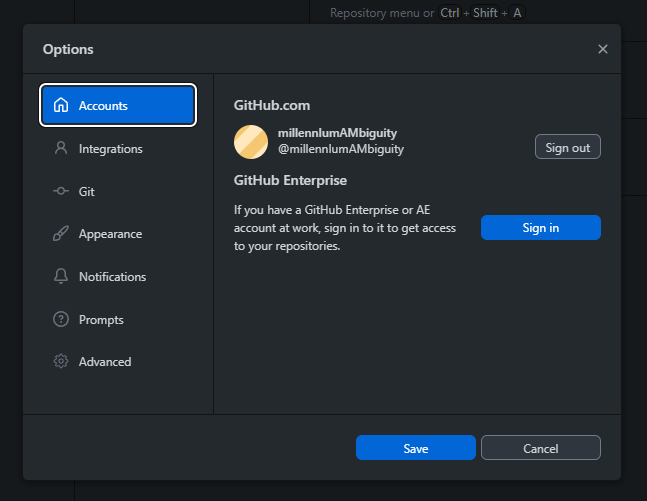 Git name not updating when changing account · Issue #16857 · desktop ...