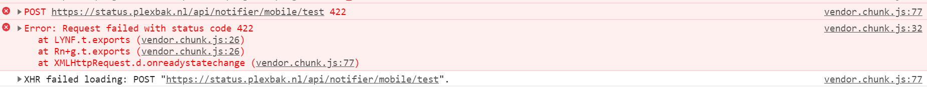 Mobile Push Notification Error · Issue #629 · statping/statping · GitHub