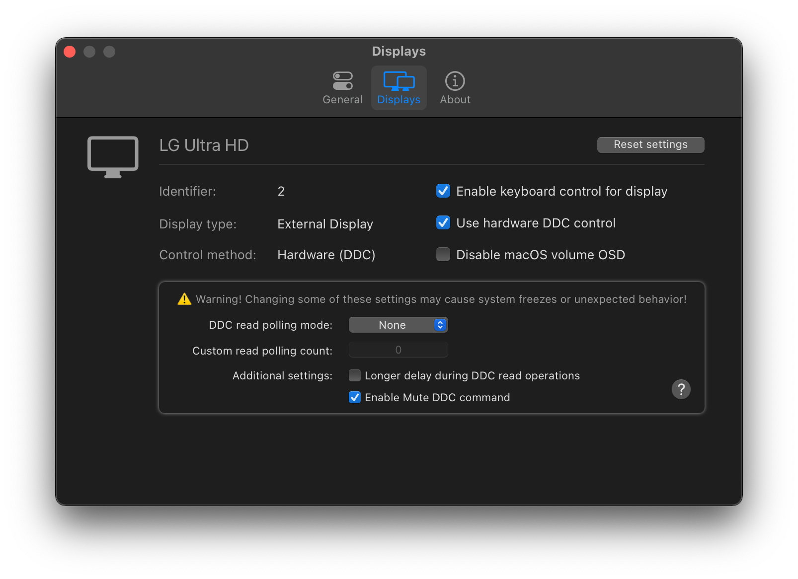 100% isnt 100% reset default · Issue #548 · MonitorControl/MonitorControl · GitHub