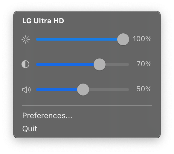 Show % Value of brightness, contrast and volume for sliders · Issue #390 · MonitorControl ...