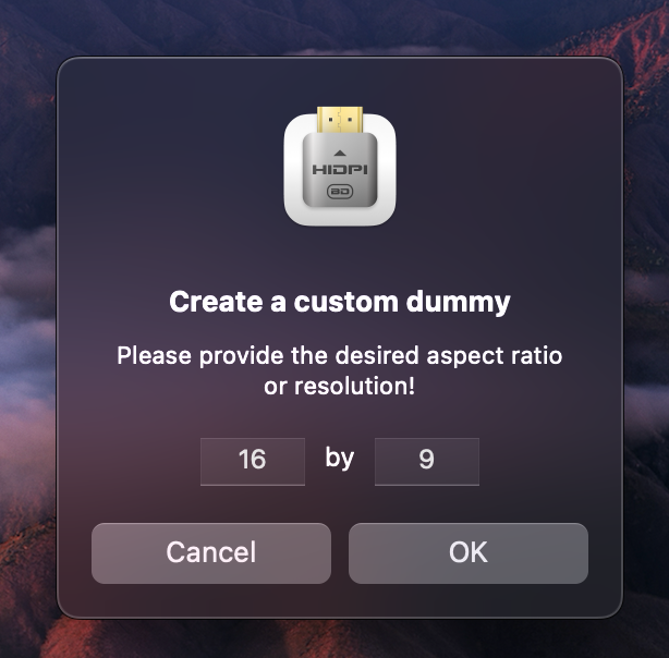 Ability to create dummies with custom aspect ratio / resolution · Issue #84 · waydabber ...
