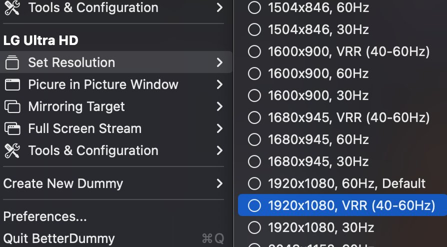 Properly show Variable Refersh Rate in listed resolution menu · Issue #422 · waydabber ...