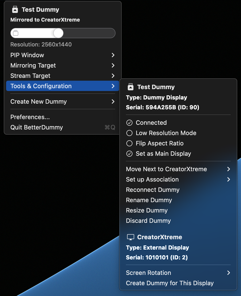 Mirrored sets should be grouped in the menu · Issue #416 · waydabber/BetterDisplay · GitHub