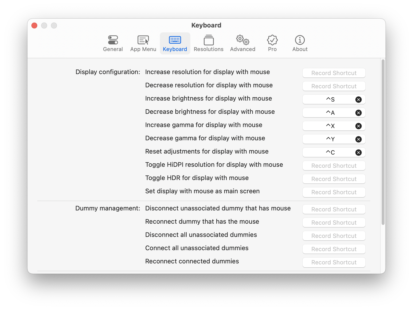 Add custom keyboard keyboard shortcut for brightness (HDR upscale) and gamma adjustment · Issue ...