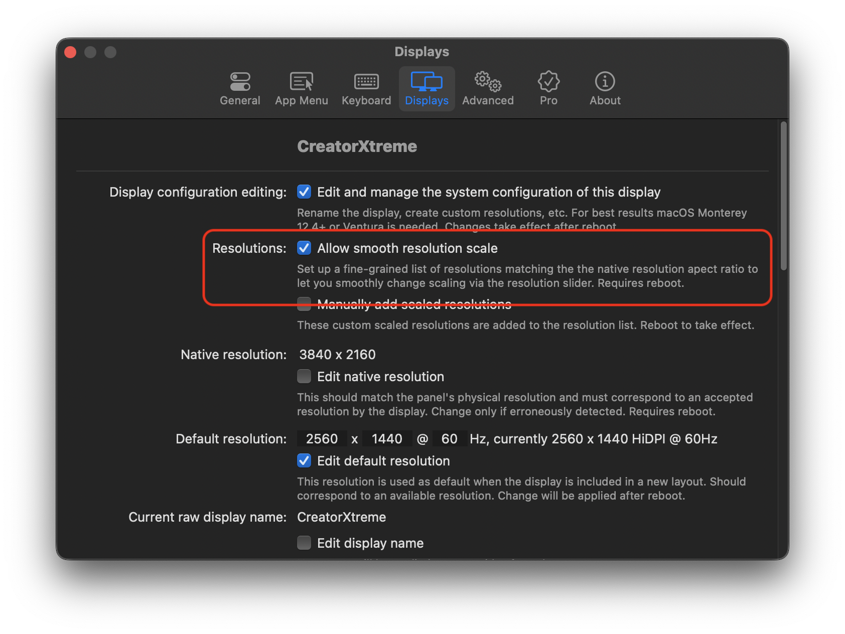 Display system configuration editing · Issue #645 · waydabber/BetterDisplay · GitHub