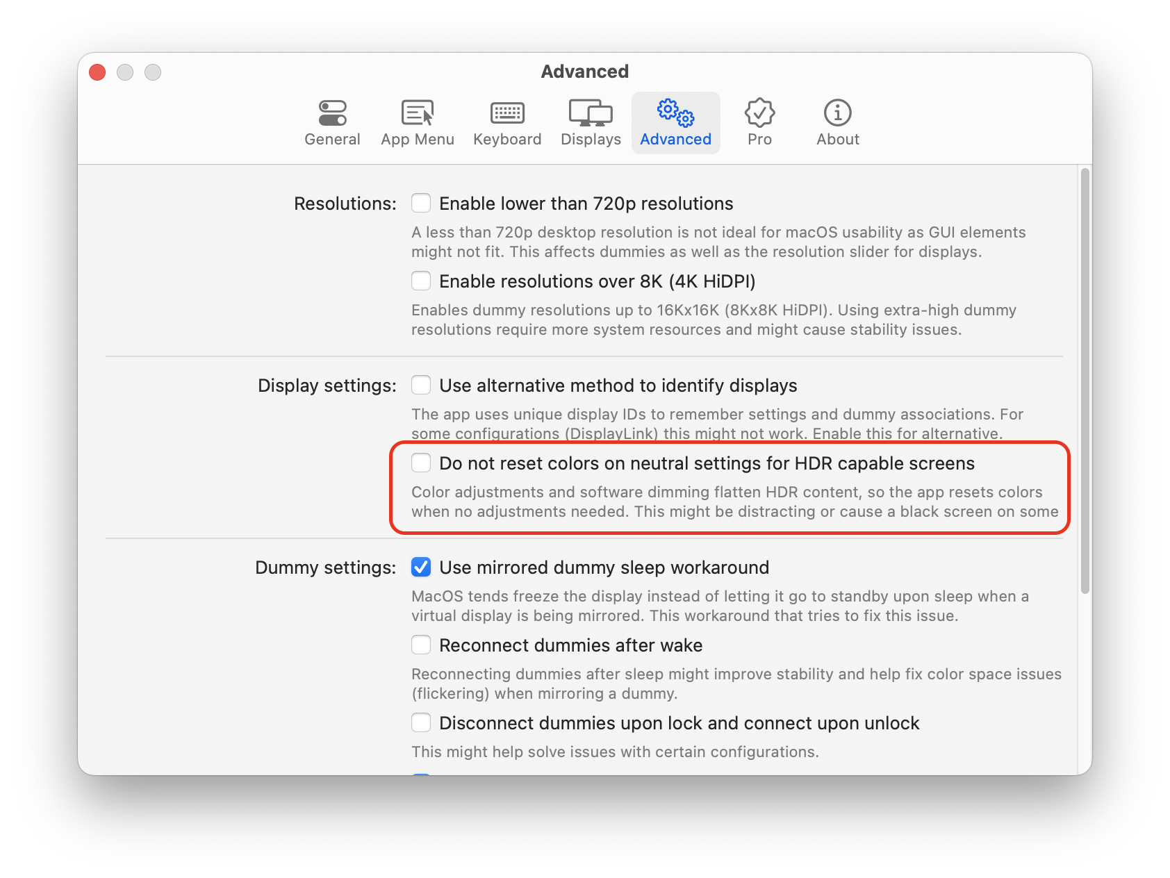 Add option `Reset color table on neutral settings` + explanation · Issue #644 · waydabber ...