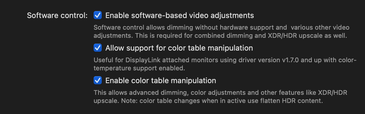 Enable colortable manipulation for DisplayLink v1.7 · Issue #750 · waydabber/BetterDisplay · GitHub