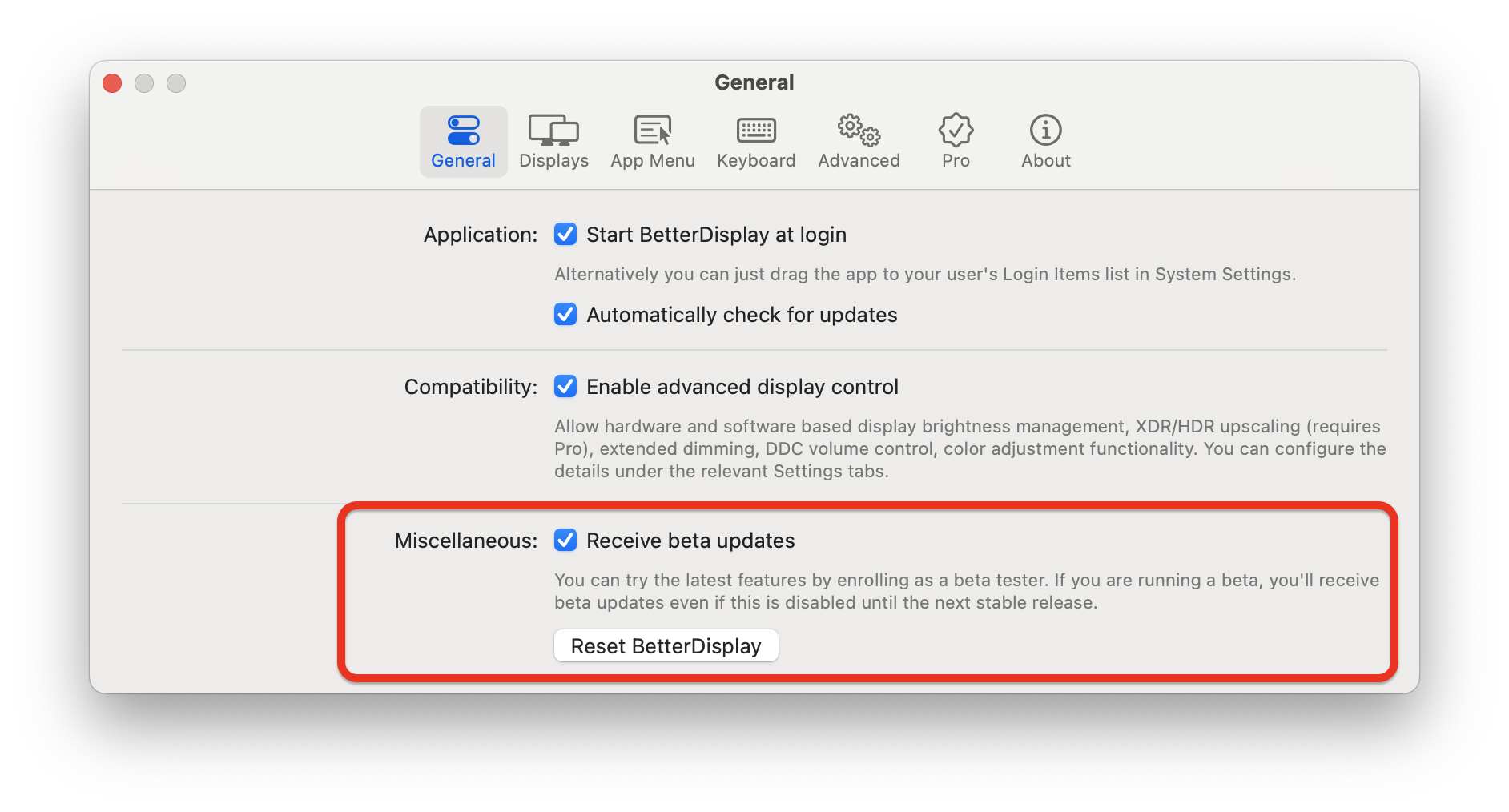 Does not detect stable update in the first day of so? · Issue #1172 · waydabber/BetterDisplay ...