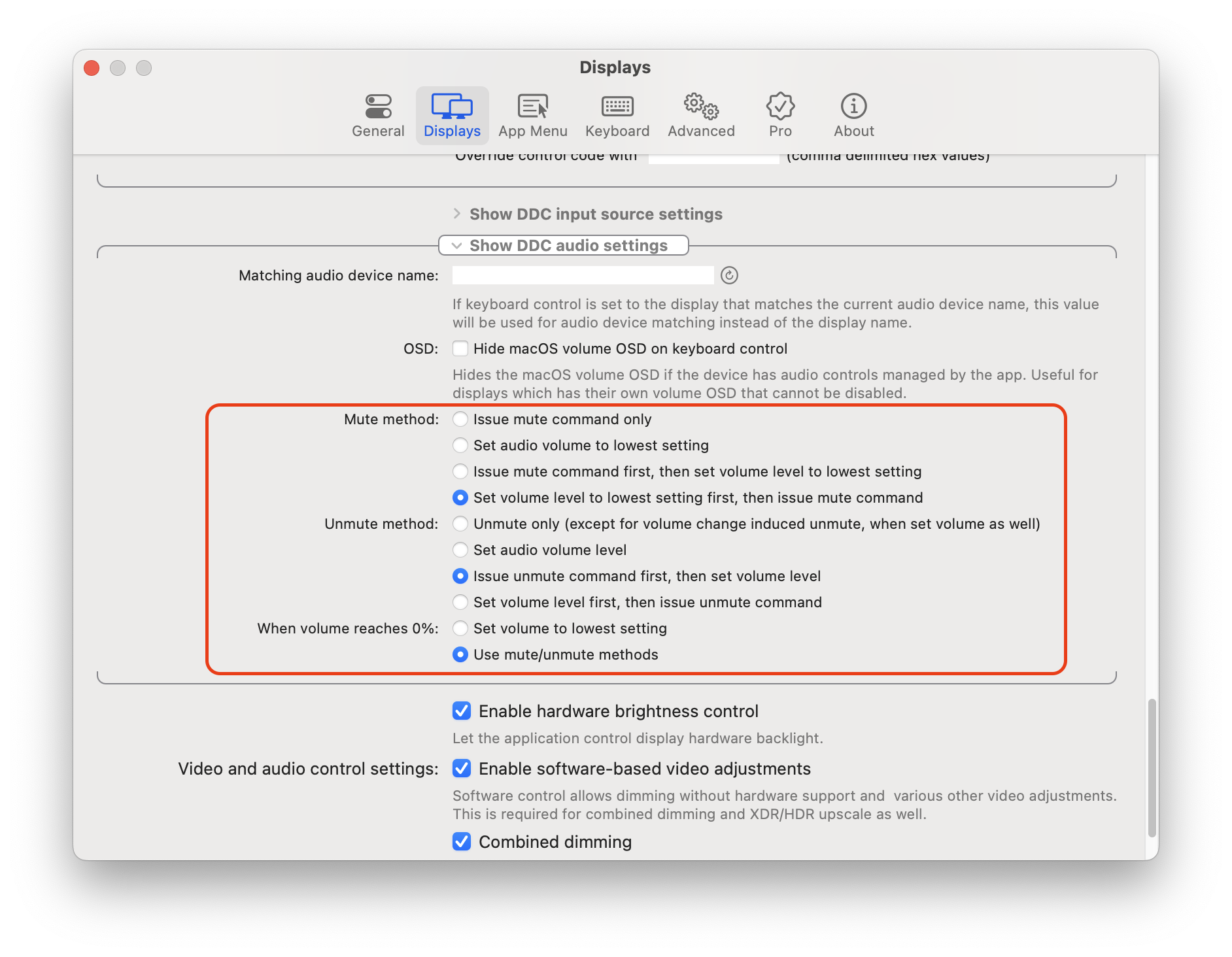 Maximize DDC mute compatibility by default · Issue #1272 · waydabber/BetterDisplay · GitHub