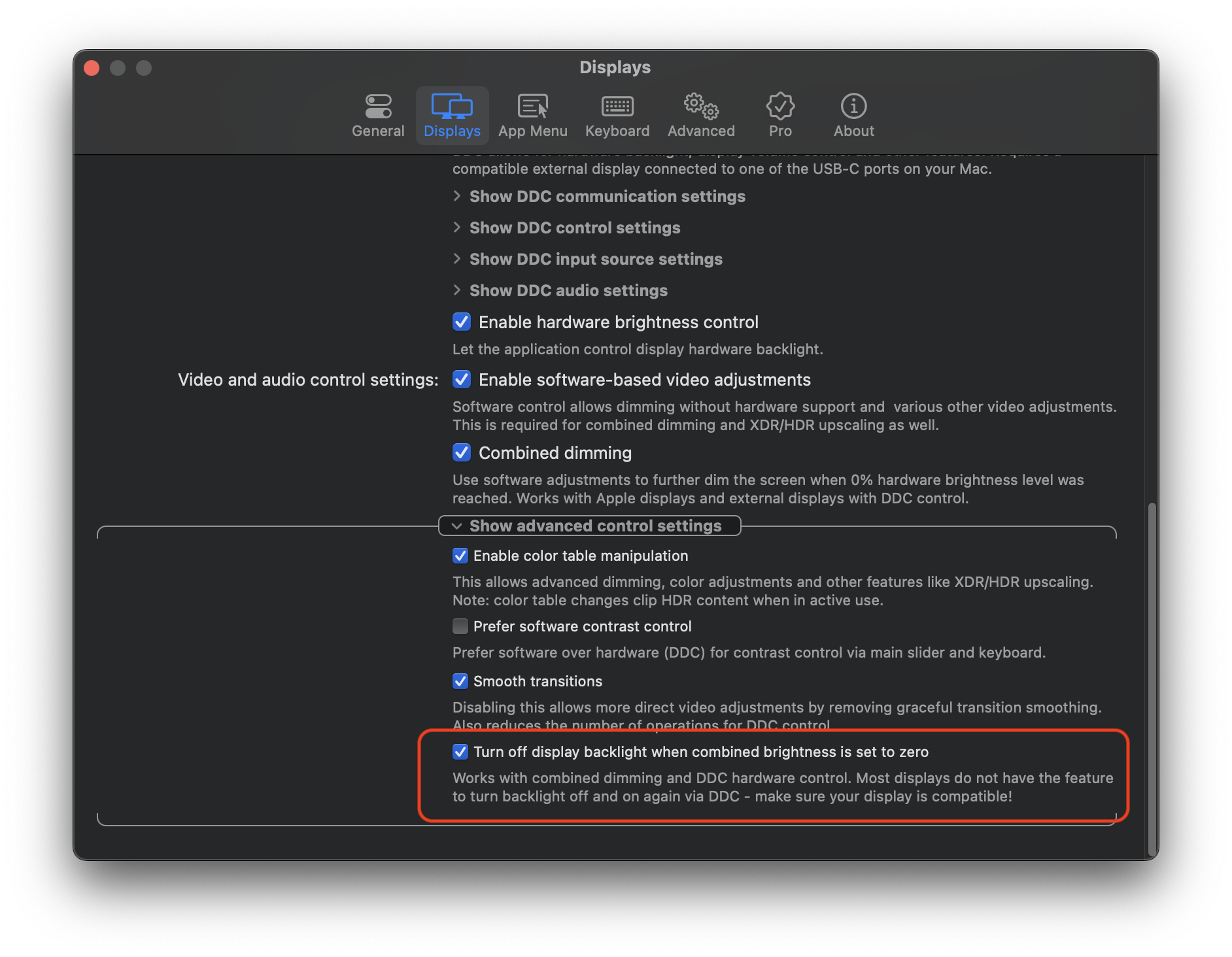 Option To Turn Off Panel Backlight When Combined Brightness Is Set To Zero · Issue 1296 