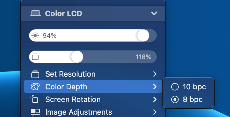 Add separate color depth selector · Issue #1279 · waydabber/BetterDisplay · GitHub