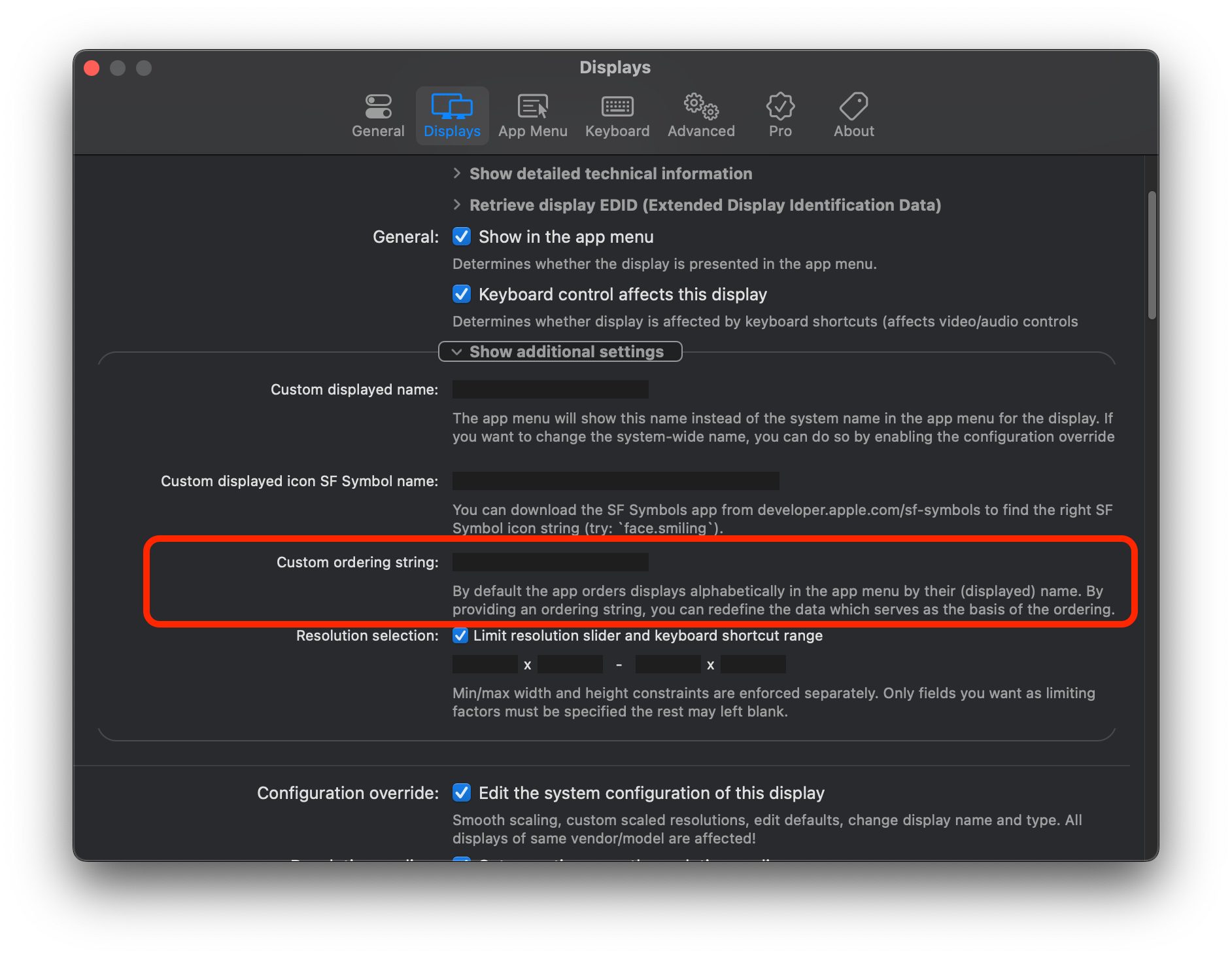 Ability to customize the order of the displays in the app menu · Issue #1317 · waydabber ...