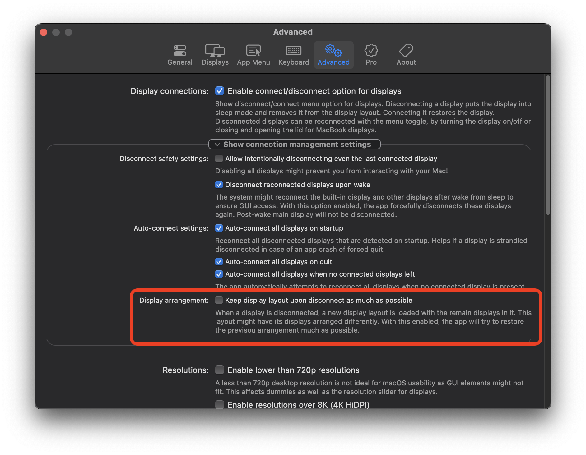 Option to preserve display layout (as much as possible) on disconnecting a display · Issue #1408 ...
