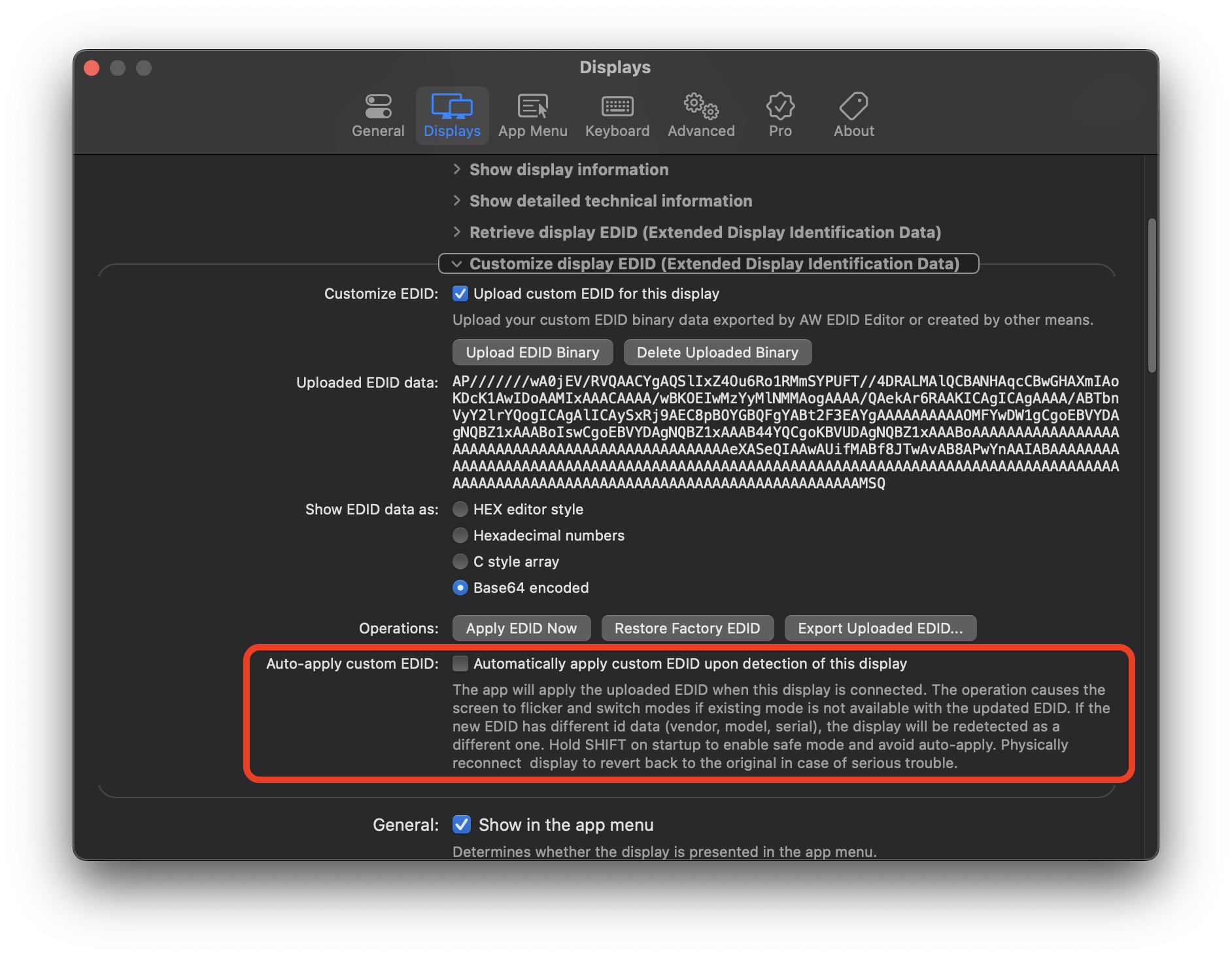 Auto Apply Edid Override On Startup · Issue 1470 · Waydabber