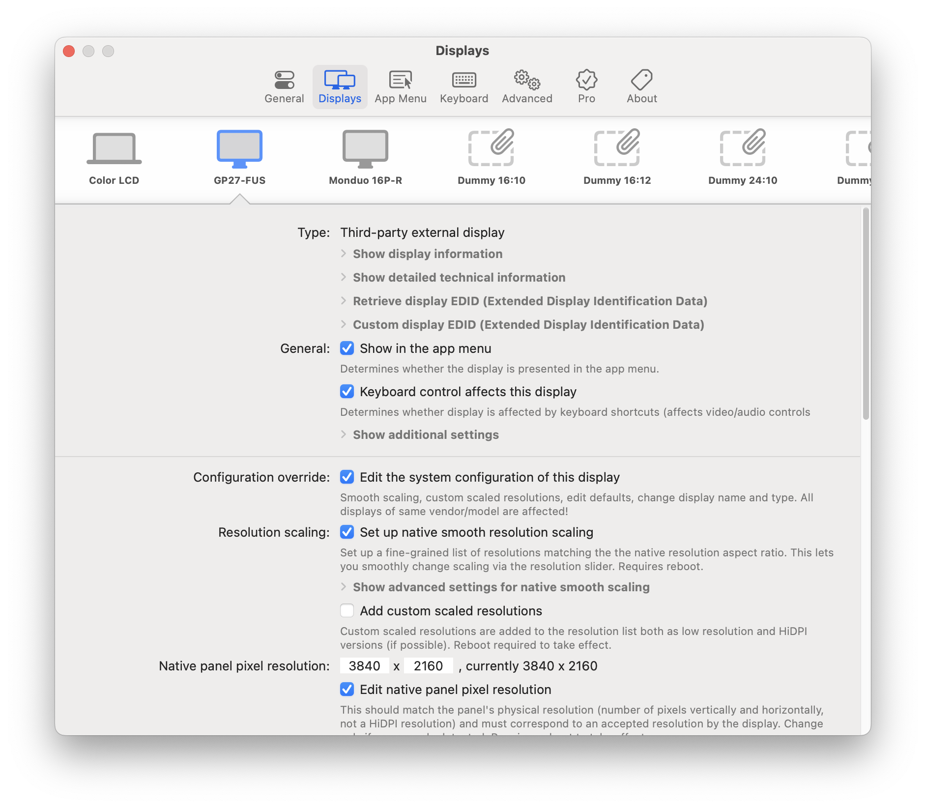 Improve Settings/Displays usability · Issue #1506 · waydabber/BetterDisplay · GitHub