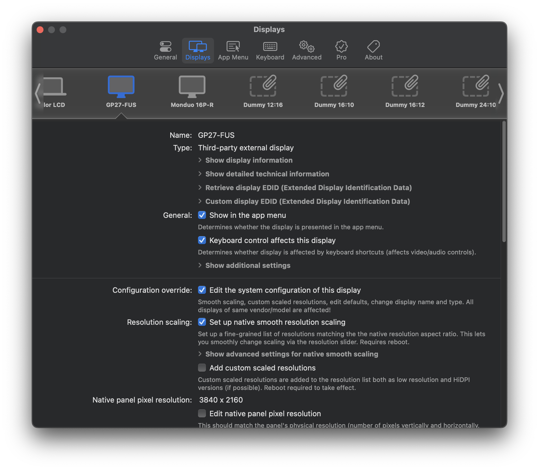 Improve Settings/Displays usability · Issue #1506 · waydabber/BetterDisplay · GitHub