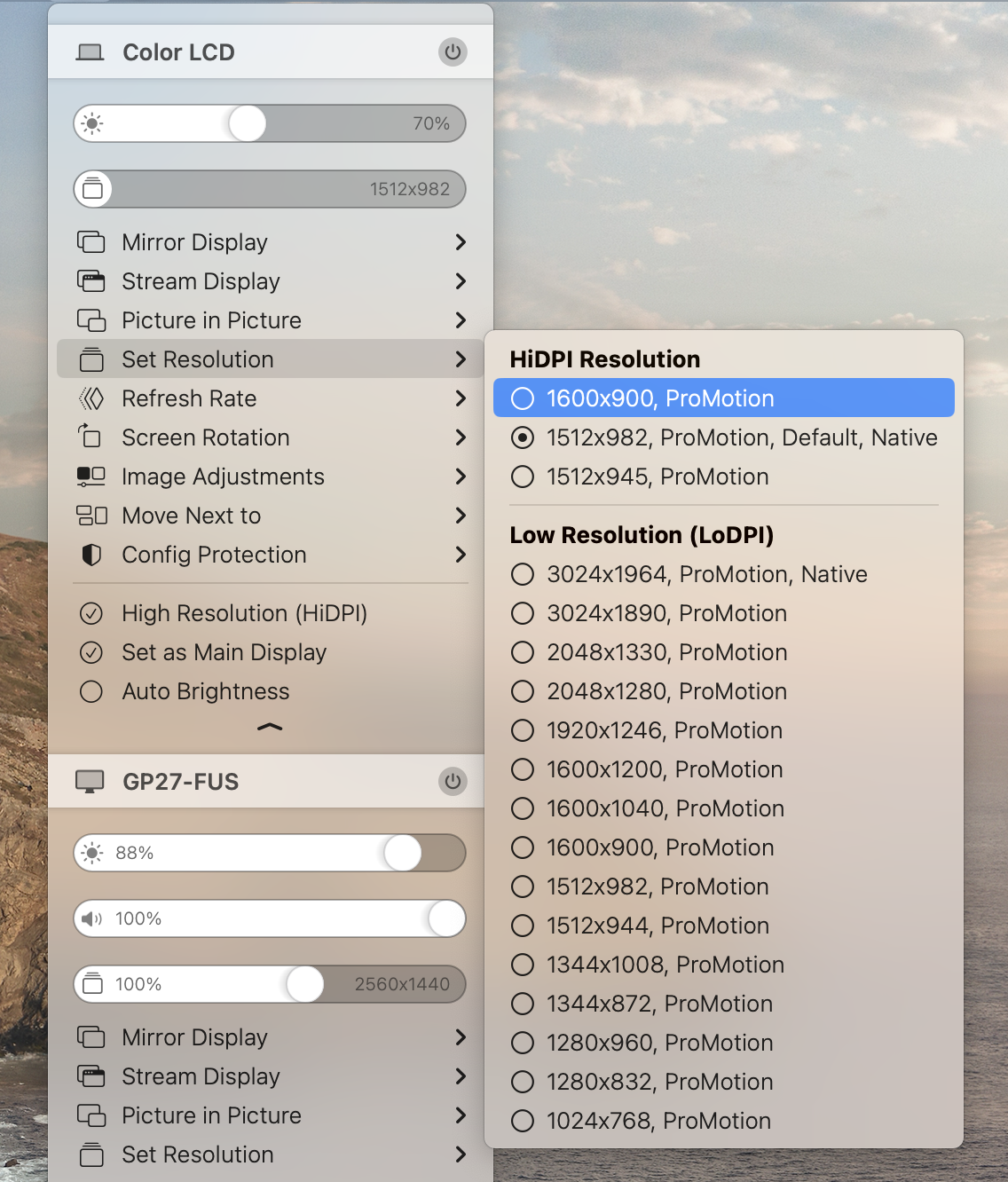 How can I set my 14" MBP screen to 16:9? · Issue #1563 · waydabber/BetterDisplay · GitHub