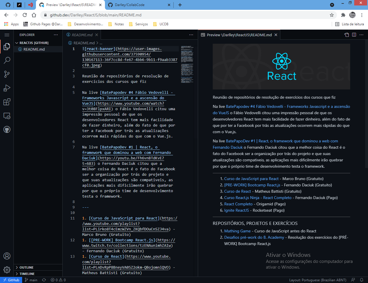 Sabia que o GitHub usa uma versão online do VSCode? · Issue #1184 · gustavoguanabara/git-github ...