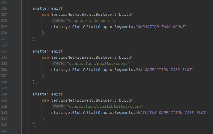 Compaction Metrics Are Not Being Emitted Correctly · Issue 12544 · Apache Druid · Github