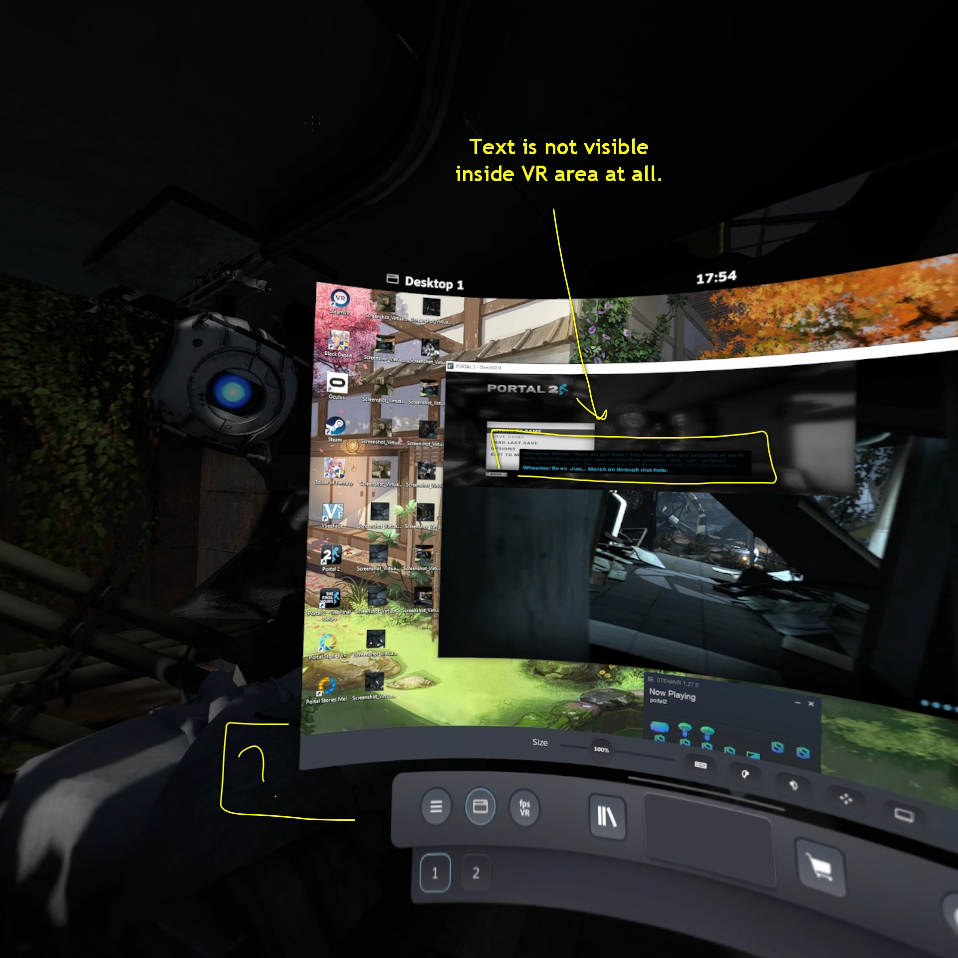 Windows UI not adjusted to VR UI / view · Issue #39 · Gistix/portal2vr · GitHub