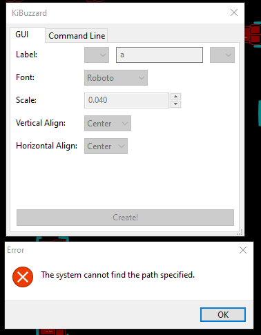 The system cannot find the path specified · Issue #15 · gregdavill/KiBuzzard · GitHub