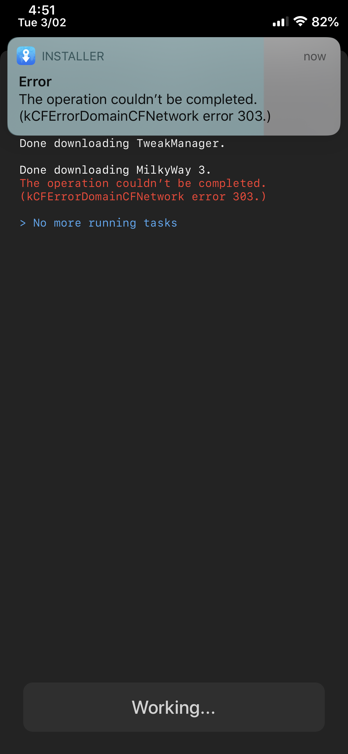 [BUG] Error 303, operation can’t complete · Issue #159 · AppTapp ...