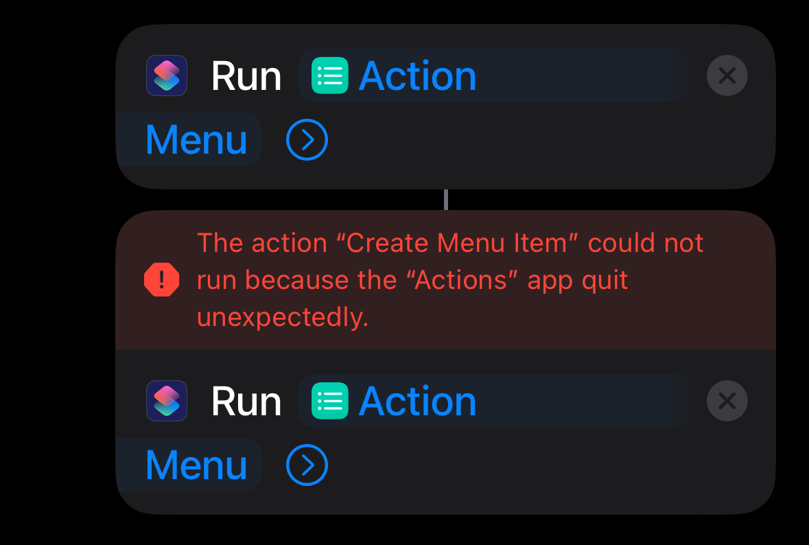 Frequent but random crashing of app creating menus · Issue #180 · sindresorhus/Actions · GitHub
