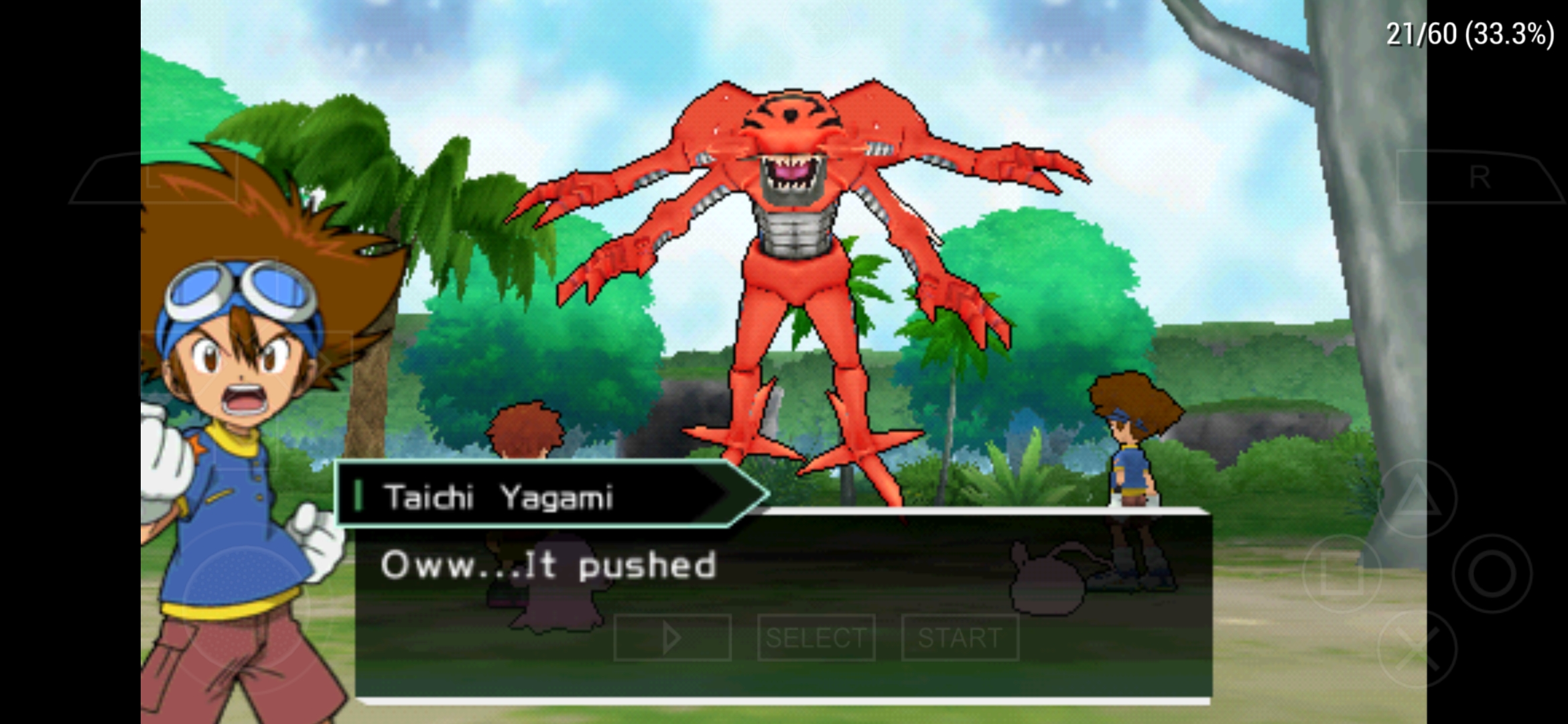 Digimon Adventure PSP NPJH-50686 Tiny glitch on digivolutions menu on ...