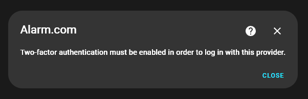 Two-Factor Authentication Required? · Issue #185 · pyalarmdotcom/alarmdotcom · GitHub