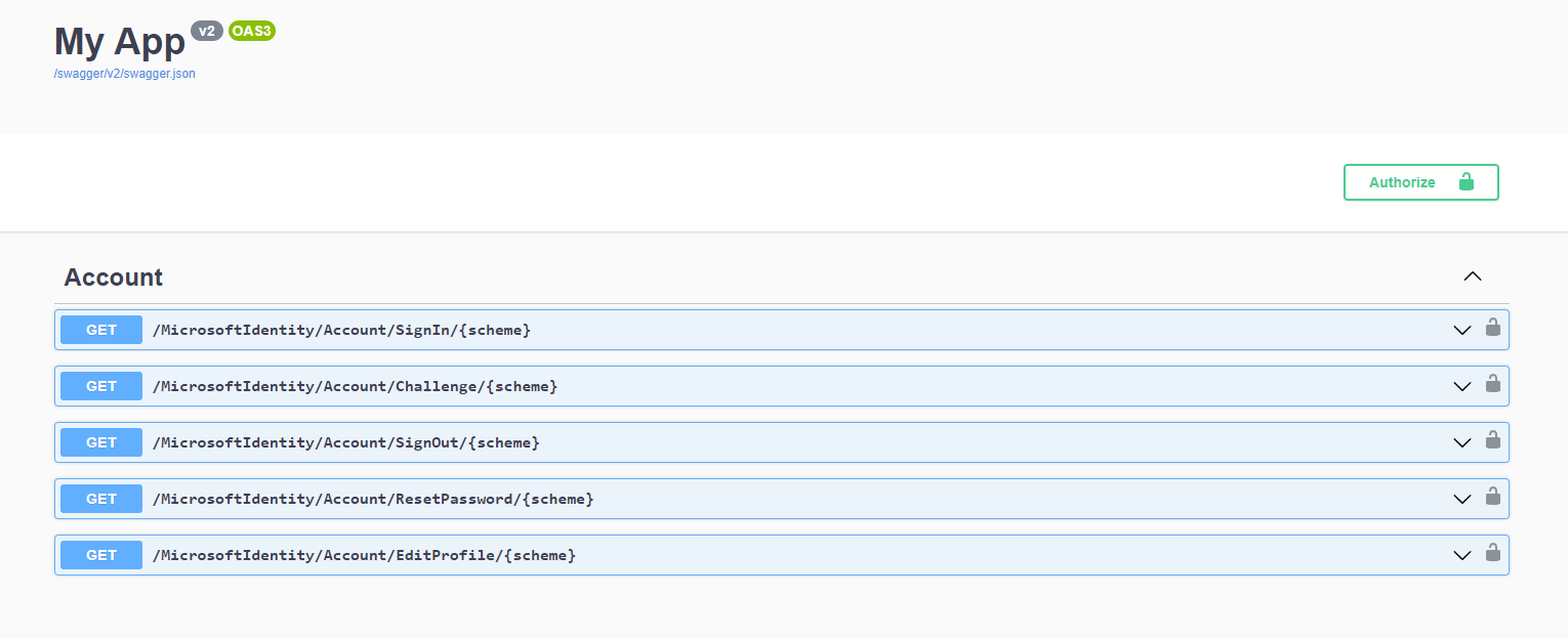 Swagger Is Picking Authentication Methods Of Microsoft And Not My App Ones · Issue 12067