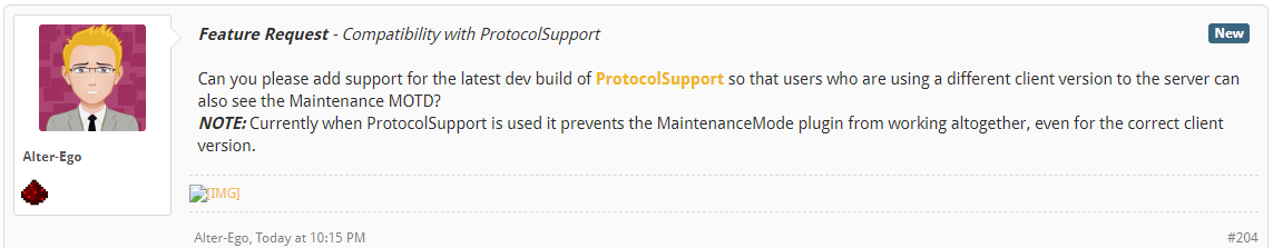 ProtocolSupport prevents MaintenanceMode's MOTD from appearing · Issue #1130 · ProtocolSupport ...