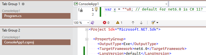 TargetFramework net6.0 and LangVersion default shouled be C# 10 · Issue ... TargetFramework net6.0 and LangVersion default shouled be C# 10 · Issue ...