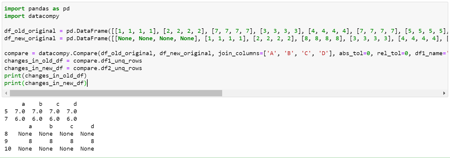compare.df1_unq_rows and compare.df2_unq_rows don't provide the correct ...
