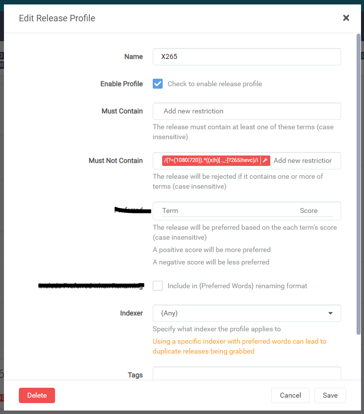 Convert Restrictions to Release Profiles · Issue #7163 · Radarr/Radarr · GitHub