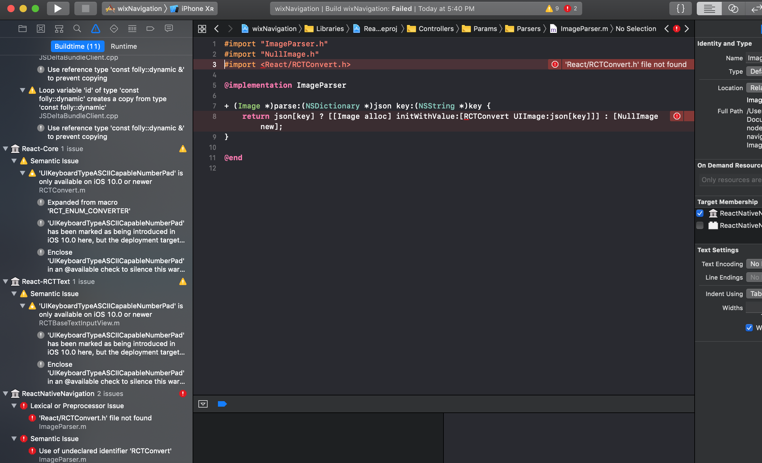 'React/RCTConvert.h' file not found RNNOptions.h · Issue #5560 · wix/react-native-navigation ...