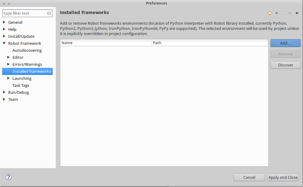 Unable to add Python3 located in virtualenv · Issue #240 · nokia/RED · GitHub
