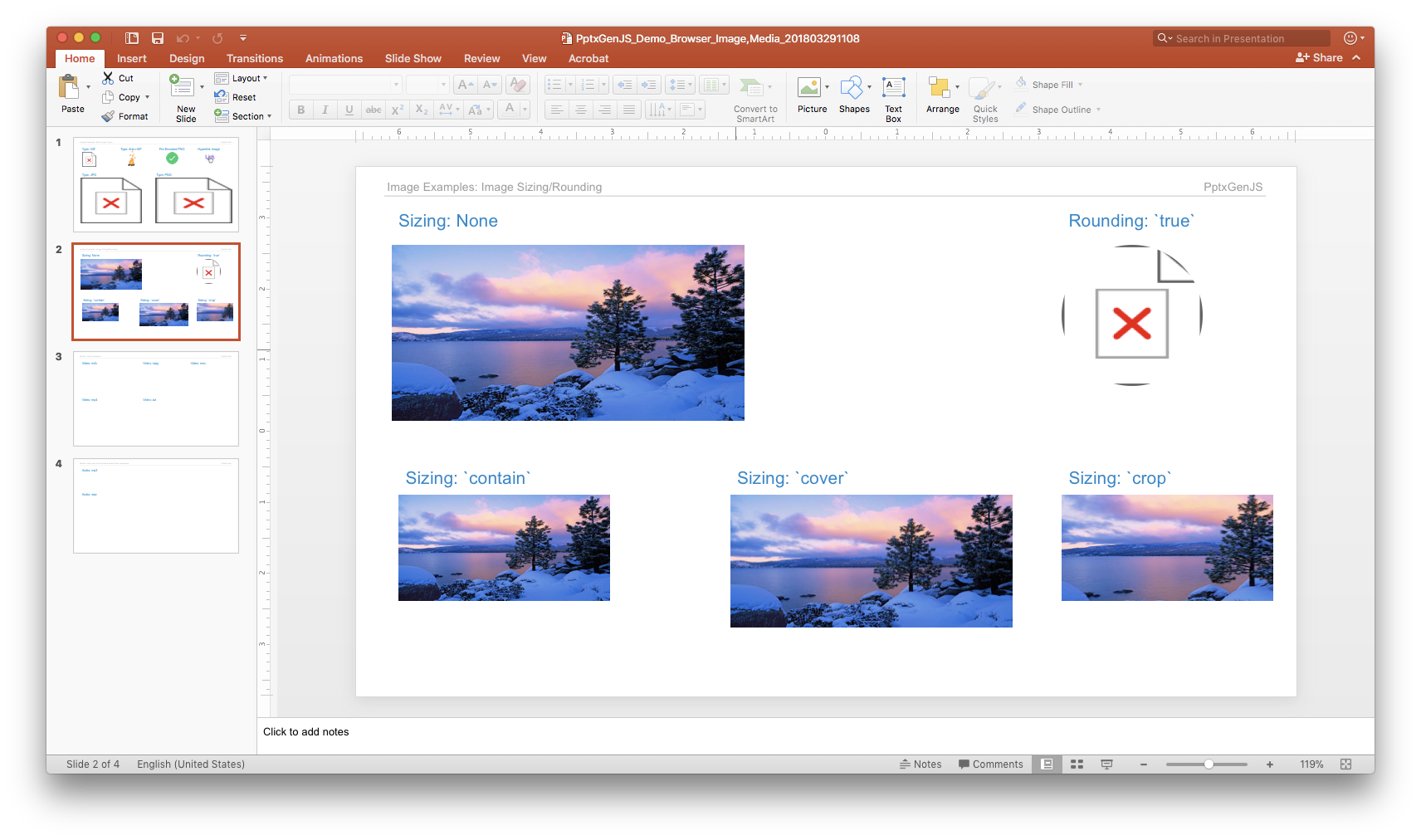 Sizing options for images don't appear to be working. · Issue #313 · gitbrent/PptxGenJS · GitHub