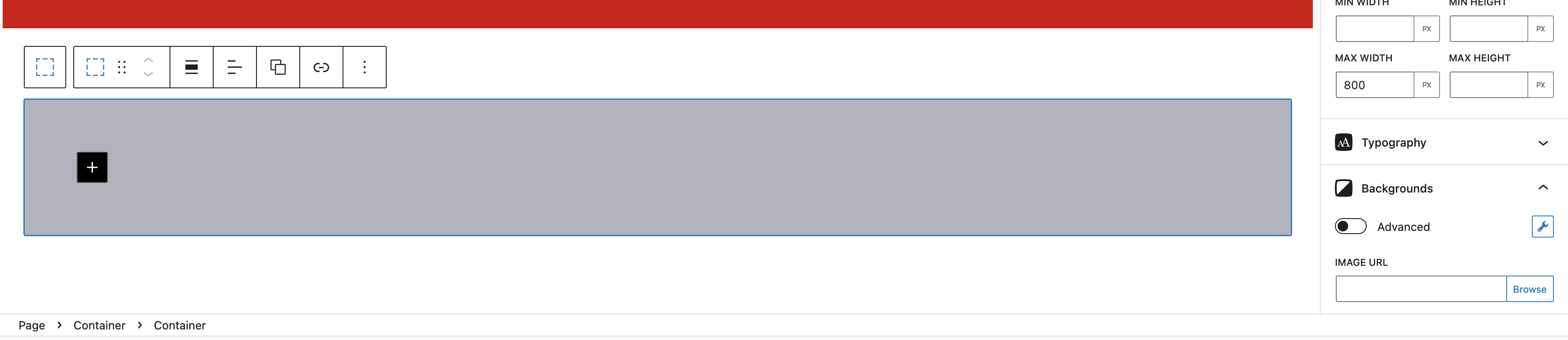 Container block (1.7.0-alpha.1) - max-width setting has no effect in the editor · Issue #813 ...