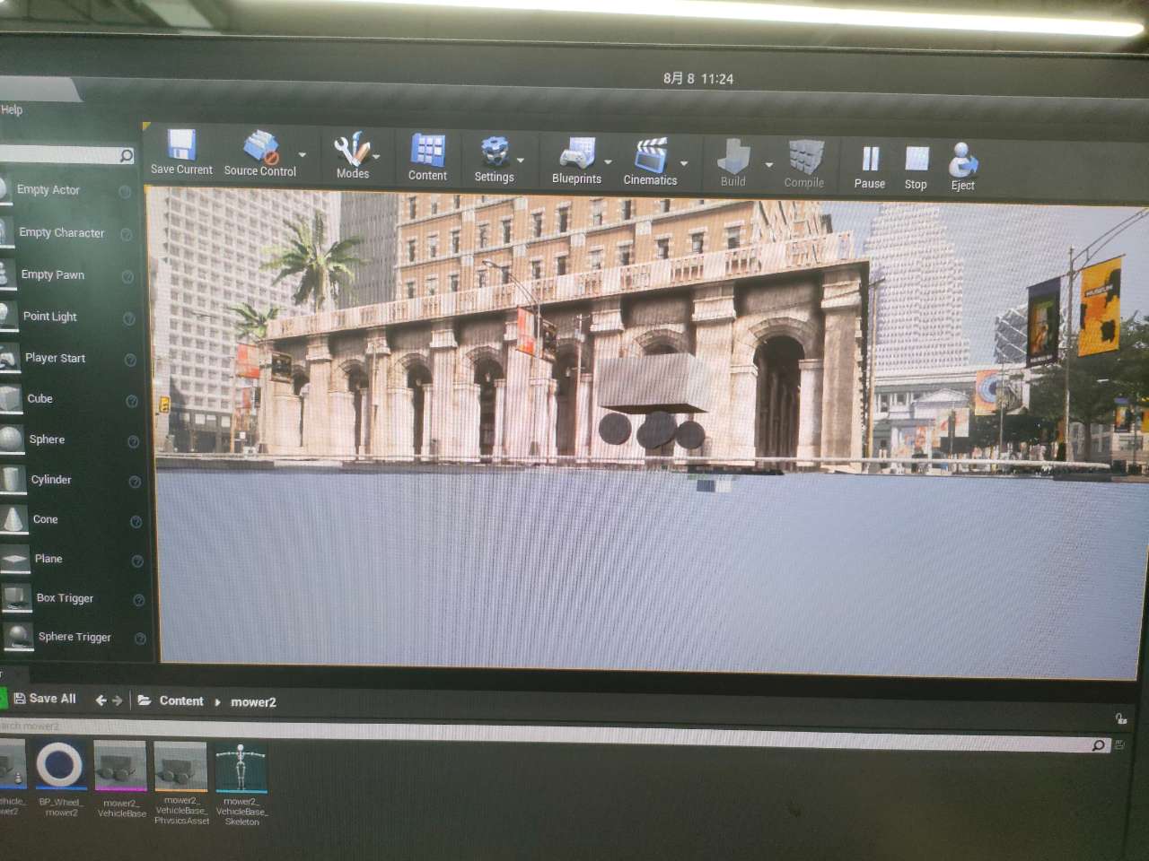 Carla's self-built vehicle is normal in ue4editor, but it is stuck in the ground when running in ...