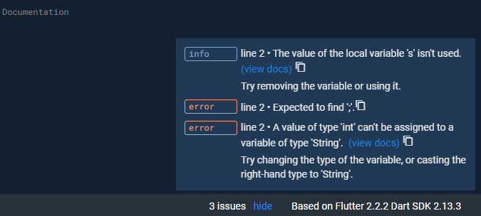 Would like the ability to copy error messages · Issue #1907 · dart-lang/dart-pad · GitHub