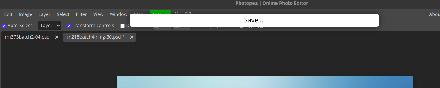 Freezing on save · Issue #4881 · photopea/photopea · GitHub