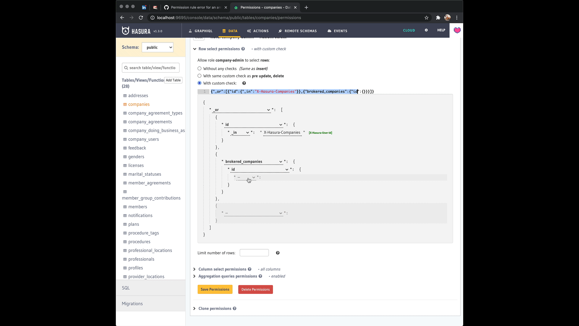 Permission rule error for an array in AWS Cognito stringfied JWT token · Issue #5578 · hasura ...