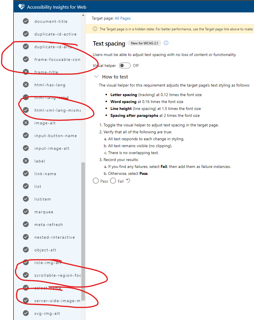 Text spacing violation (clipping) in some assessment left nav items · Issue #4361 · microsoft ...