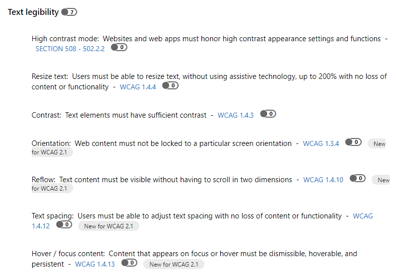 Text legibility > High contrast mode is missing from reports · Issue ...