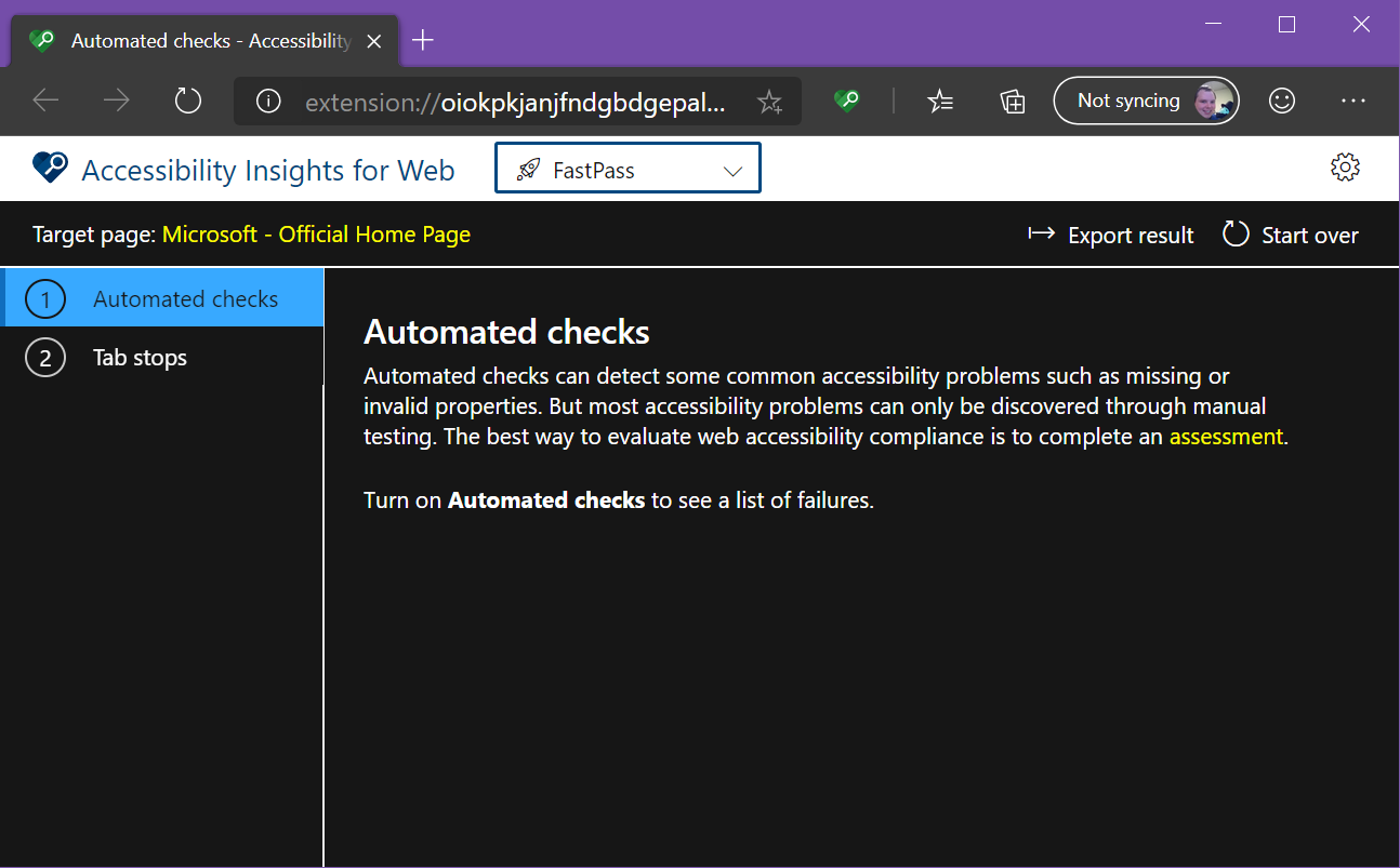 FastPass with cards UI: "turn on automated checks" text is outdated, should refer to start over ...
