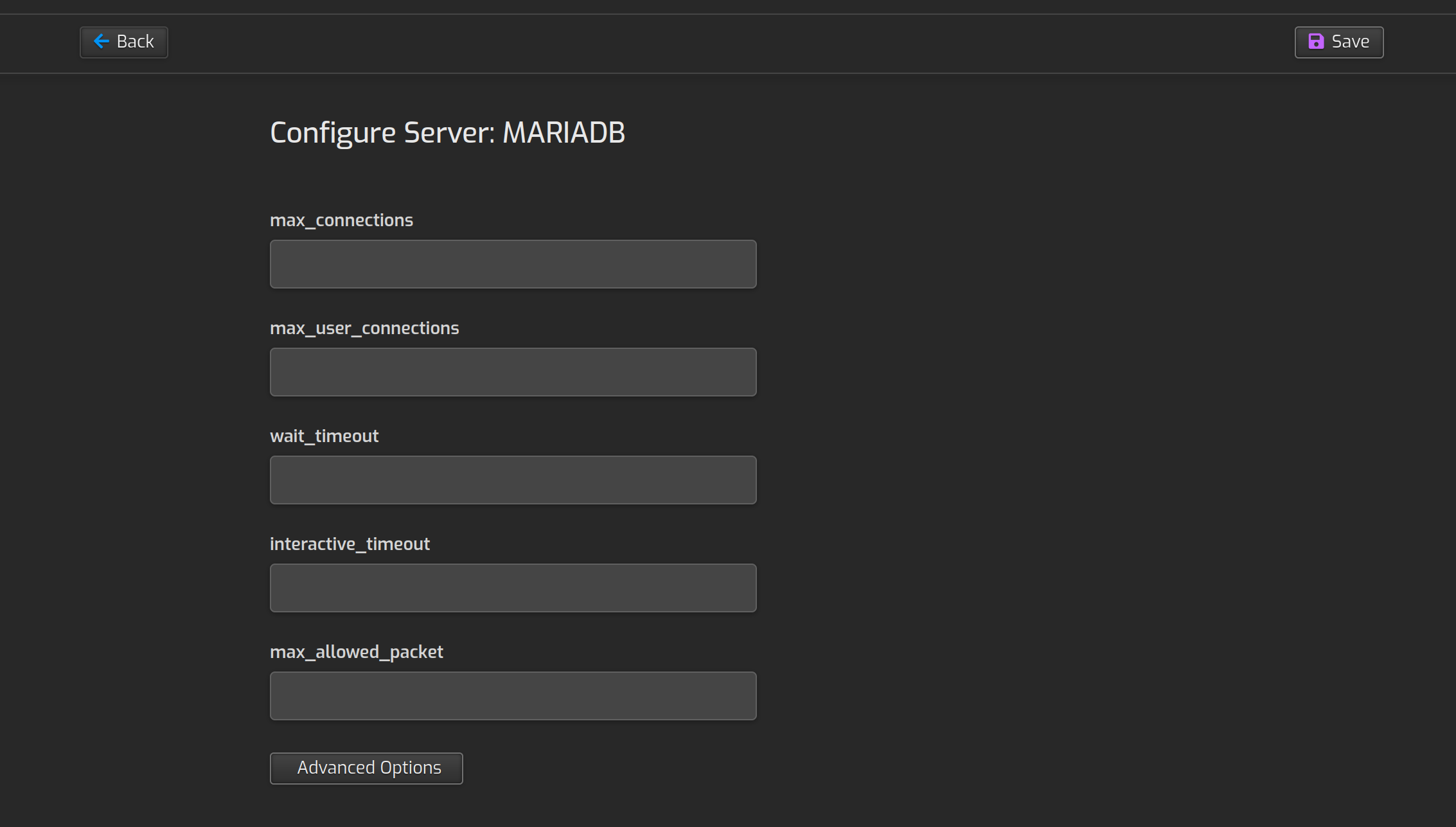 [bug] mariadb config in web ui is empty · Issue #2672 · hestiacp/hestiacp · GitHub