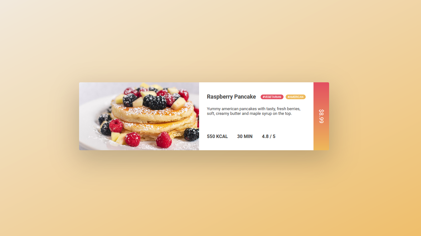GitHub - juditcsokay/Pancake-cart-component: A little practice with CSS flexboxes.