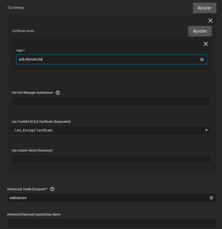 Custom App Additional Ingress Entry Ignored · Issue 8753 · Truechartspublic · Github