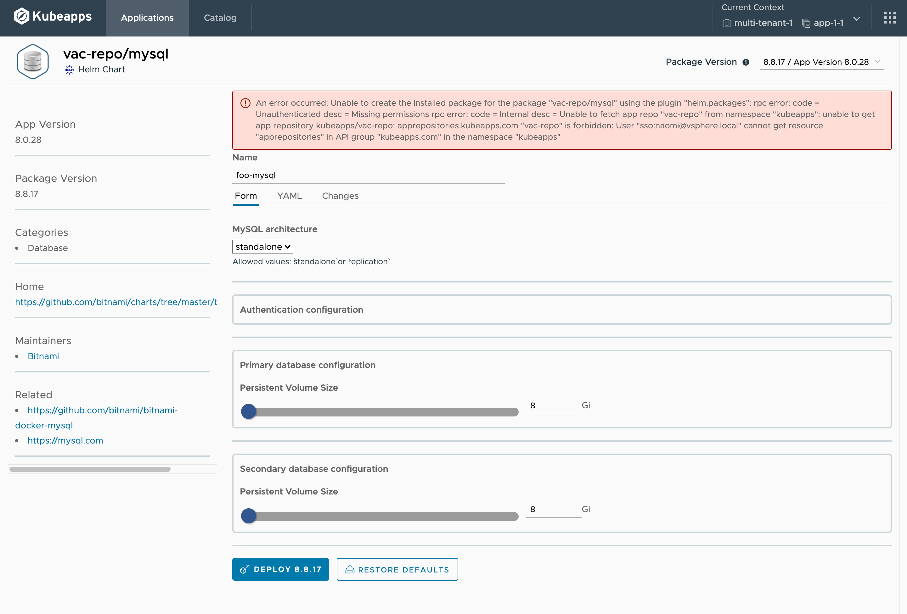 Unable to deploy application without appreposities-read role · Issue #4205 · vmware-tanzu ...